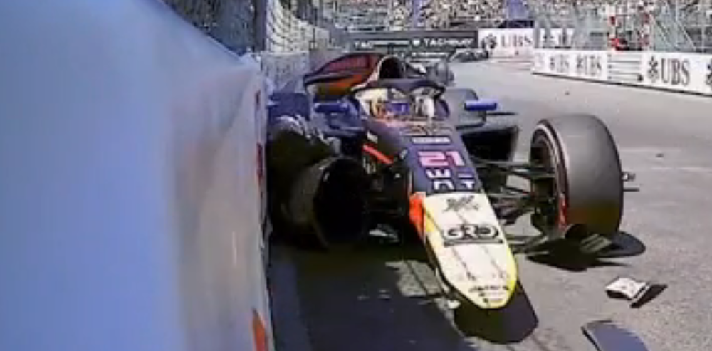 VIDEO: F2: fuerte golpe de Marti en la Sprint Race de Mónaco | Carburando